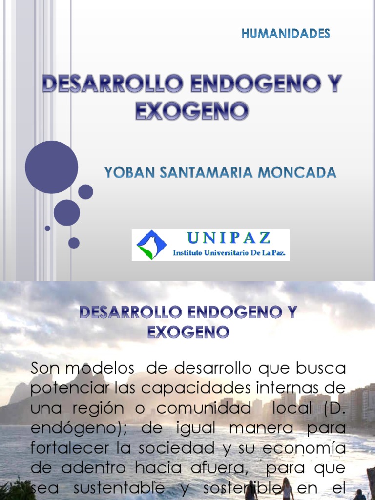 Desarrollo Endogeno y Exogeno | PDF | Sustentabilidad | Ciencias económicas