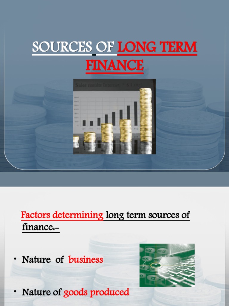 Long Term Finance Sources Guide | PDF