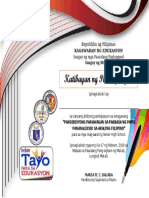 Certificate of Appreciation-Final Template - Tagalog-Edited | PDF