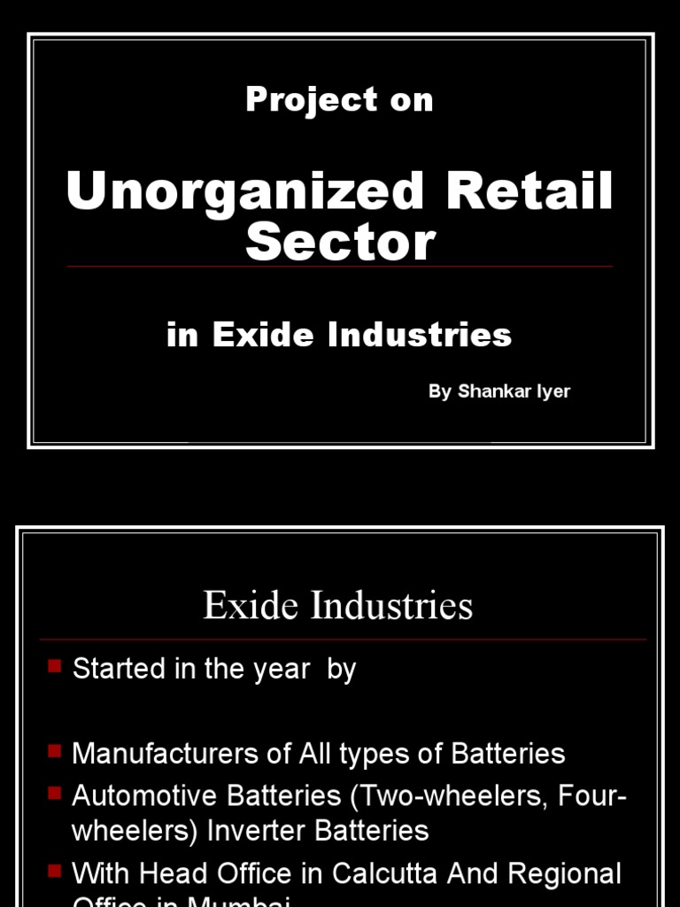 Project On: Unorganized Retail Sector | PDF