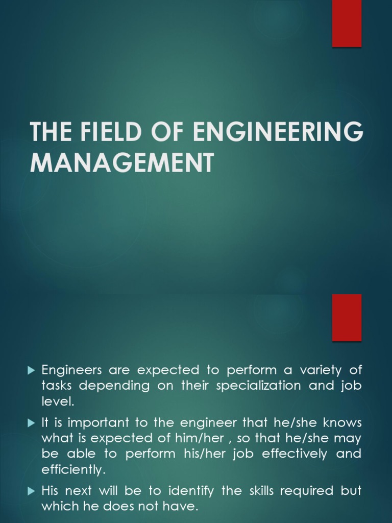 Engineering Management Overview and Functions | PDF | Engineer ...