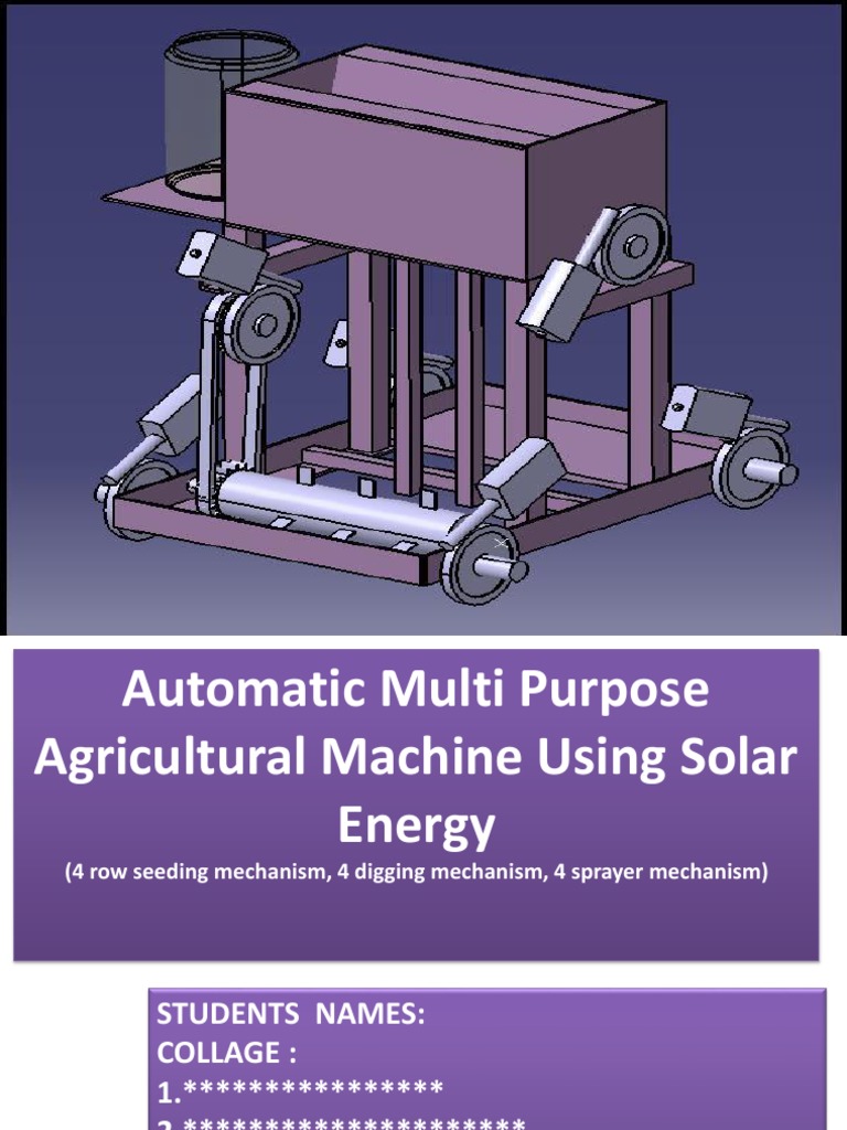 Solar-Powered Multi-Purpose Ag Machine | PDF | Sowing | Engines