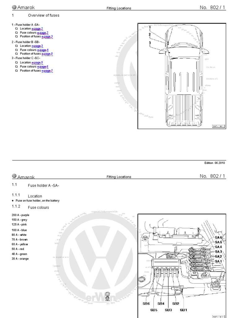 Amarok Relays and Fuses | PDF | Rotating Machines | Automotive Technologies