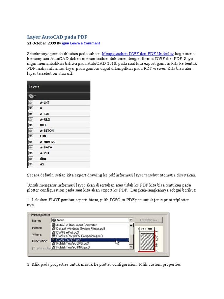 6 Layer AutoCAD Pada PDF | PDF