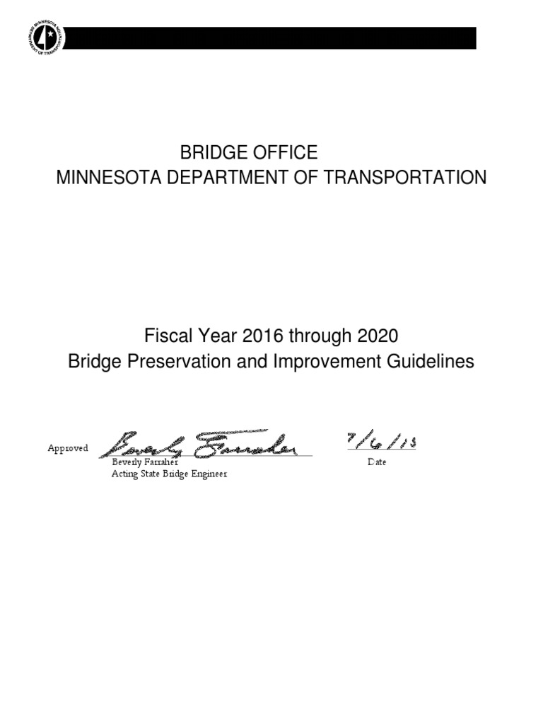 Bridge Preservation and Improvement Guidelines 2016 2020 | PDF ...