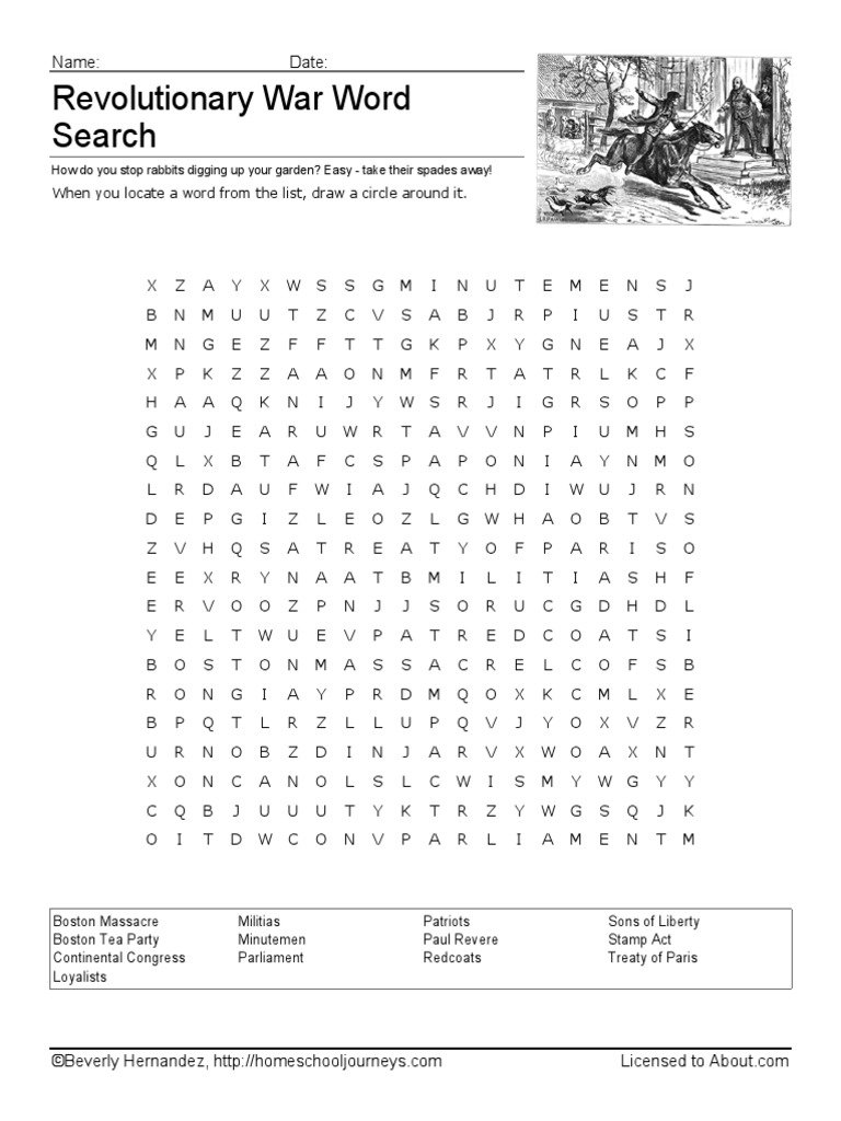 Revolutionary War Word PDF | PDF | Atlantic Revolutions | Colonial ...