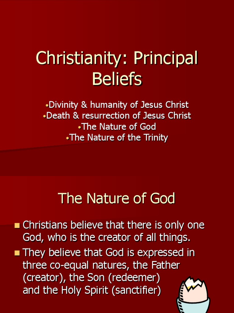 Christianity Principal Beliefs | God In Christianity | Trinity