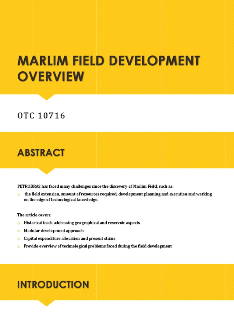 Marlim Field Development Overview | PDF | Petroleum Reservoir | Oil Well