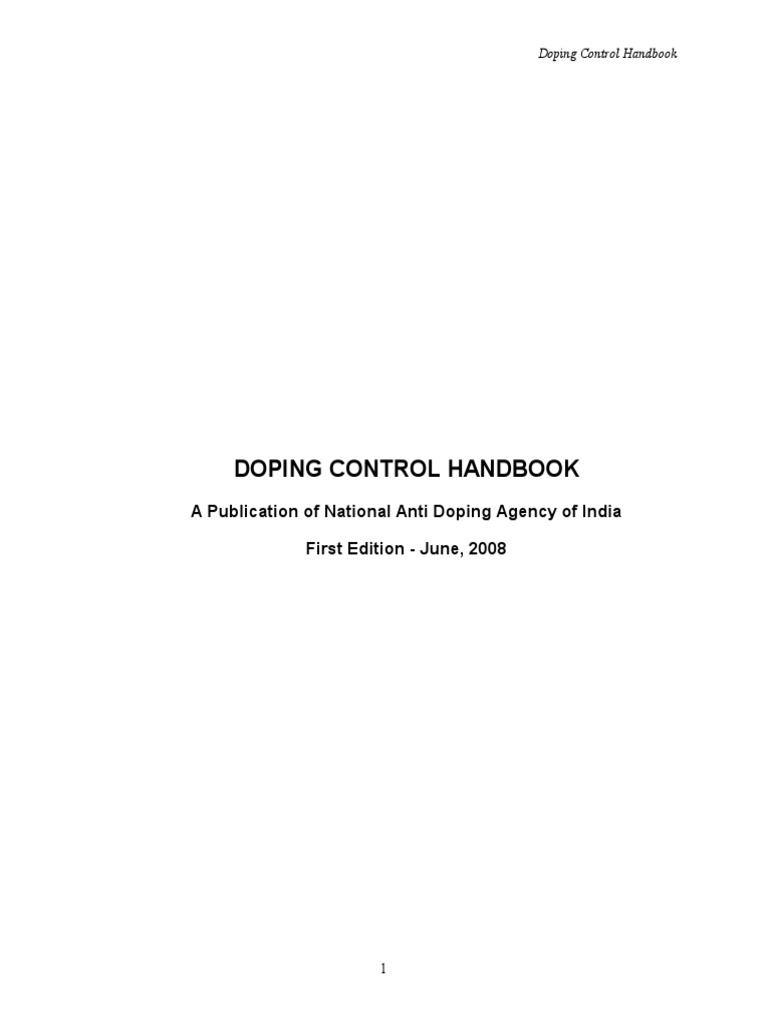 DOPING Control Book PDF | PDF | Doping In Sport | Androgen