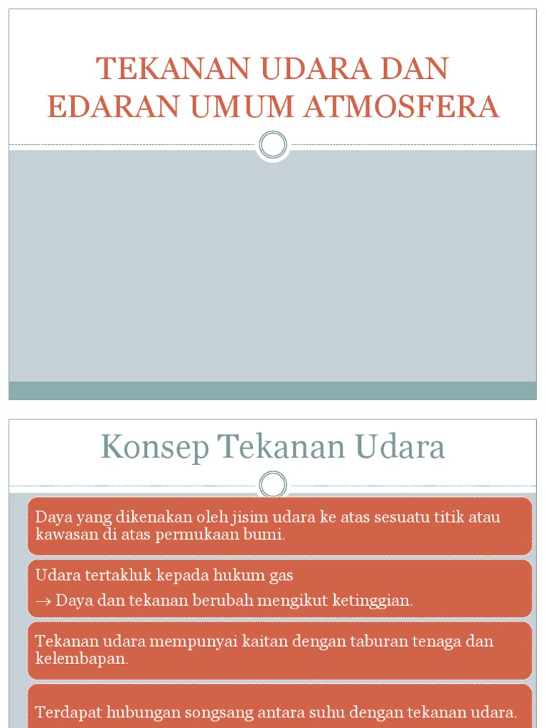Tekanan Udara Dan Edaran Umum Atmosfera 1 | PDF