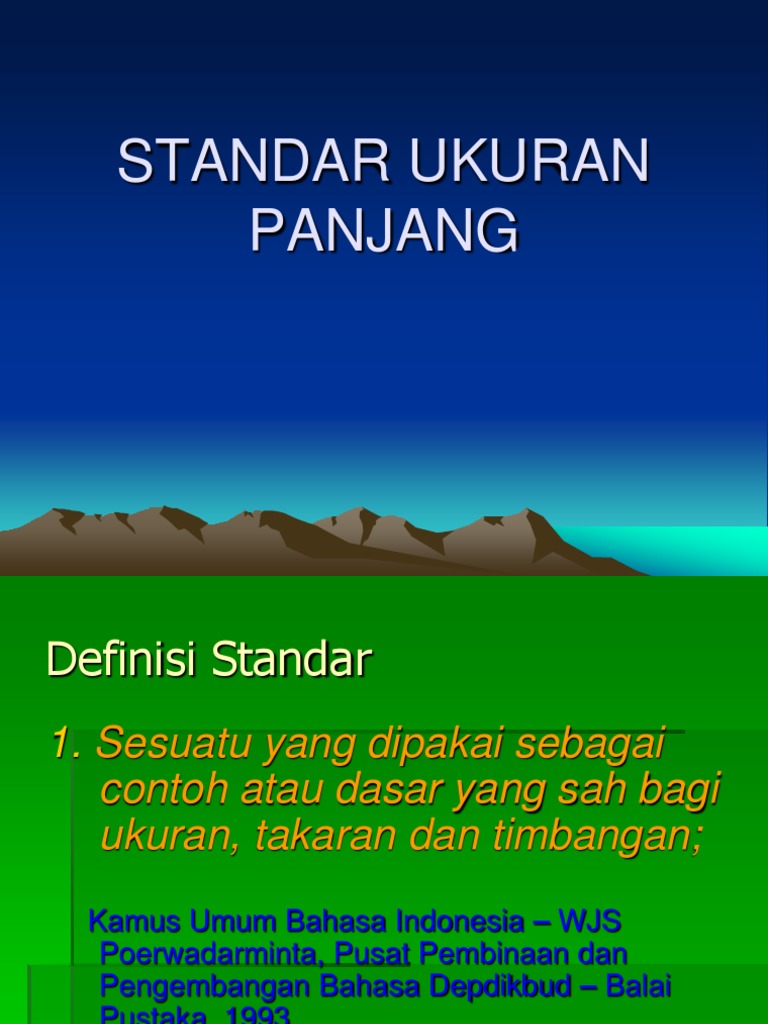 Standar Ukuran Panjang | PDF