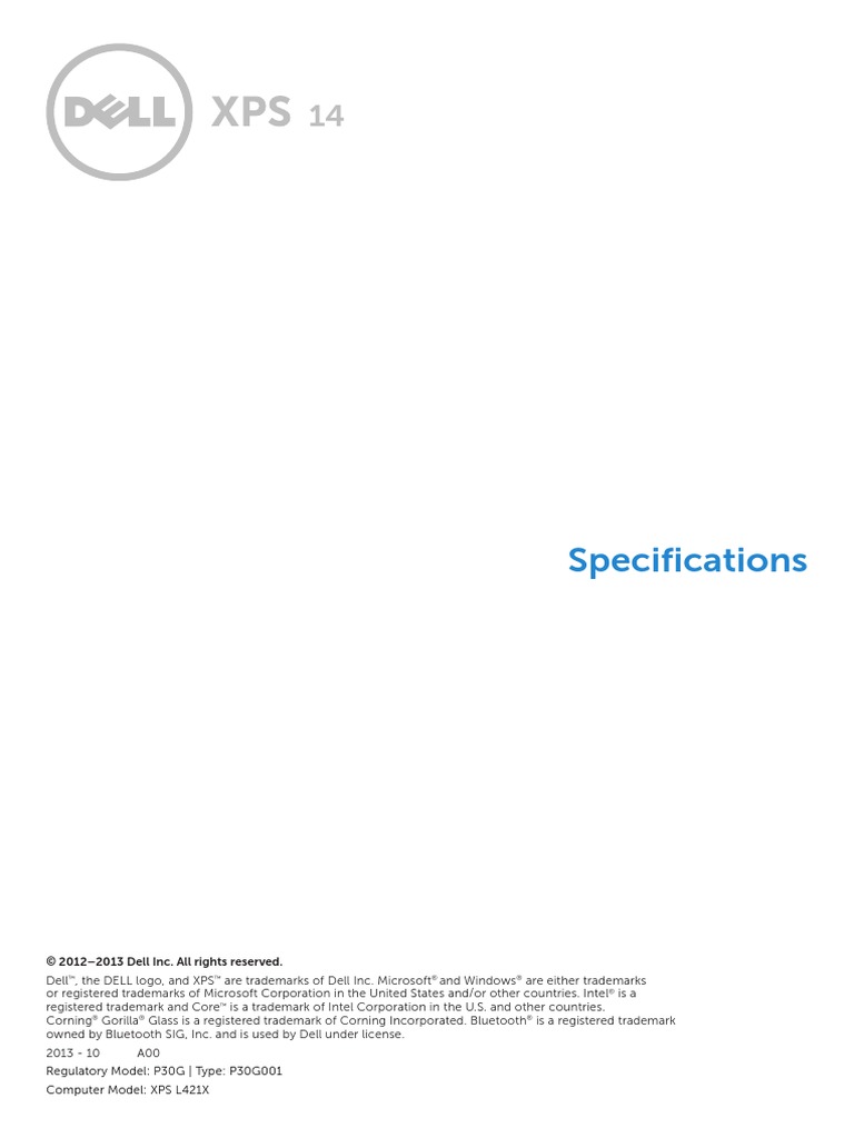Xps 14 l421x Reference Guide en Us | PDF | Office Equipment | Digital ...