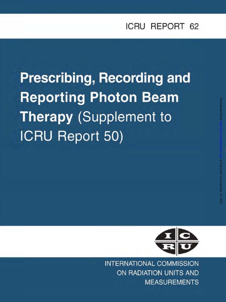 Icru Report 62 | Radiation Therapy | Absorbed Dose