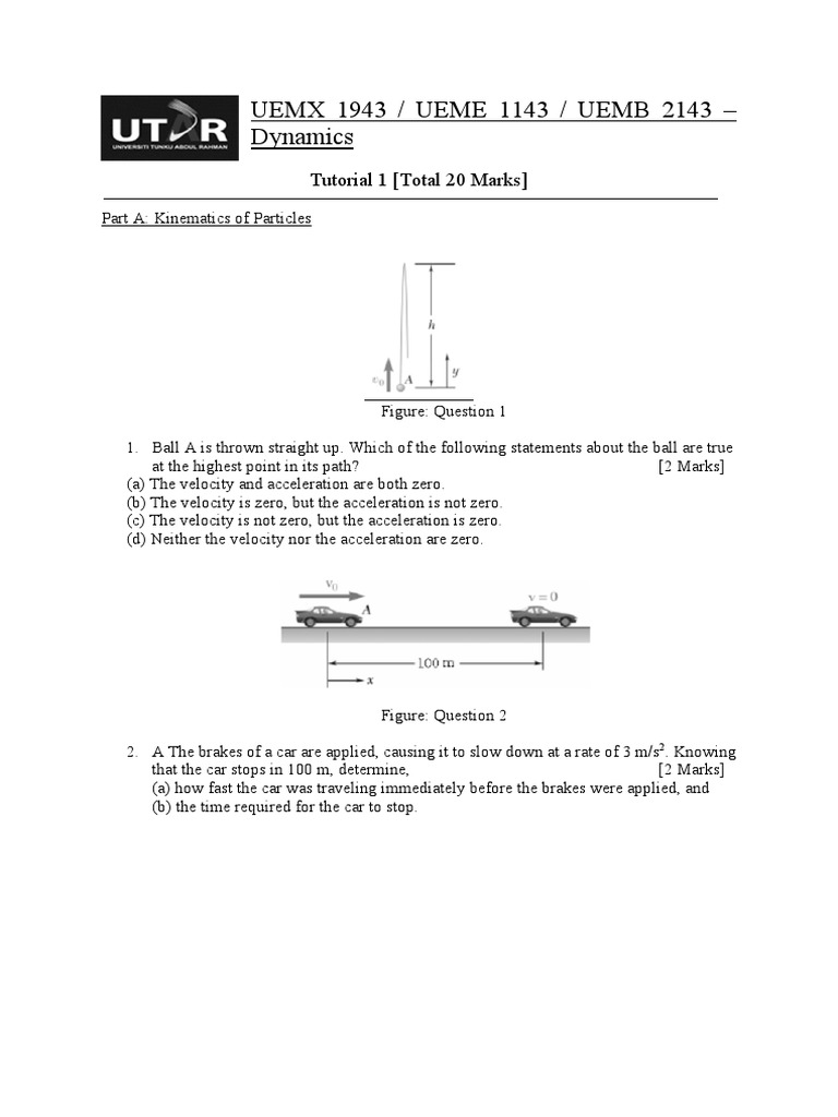 Dynamics Tutorial | PDF | Acceleration | Velocity