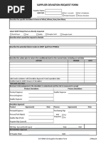 Deviation List & Form | PDF