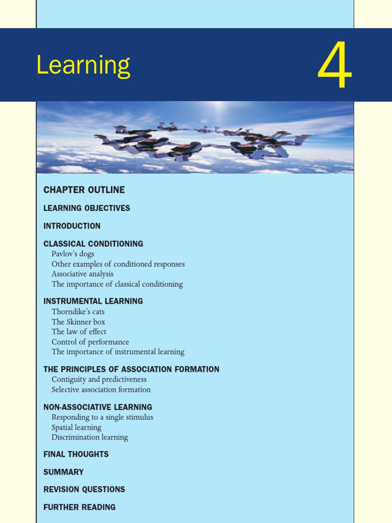Chapter 4 | PDF | Classical Conditioning | Learning