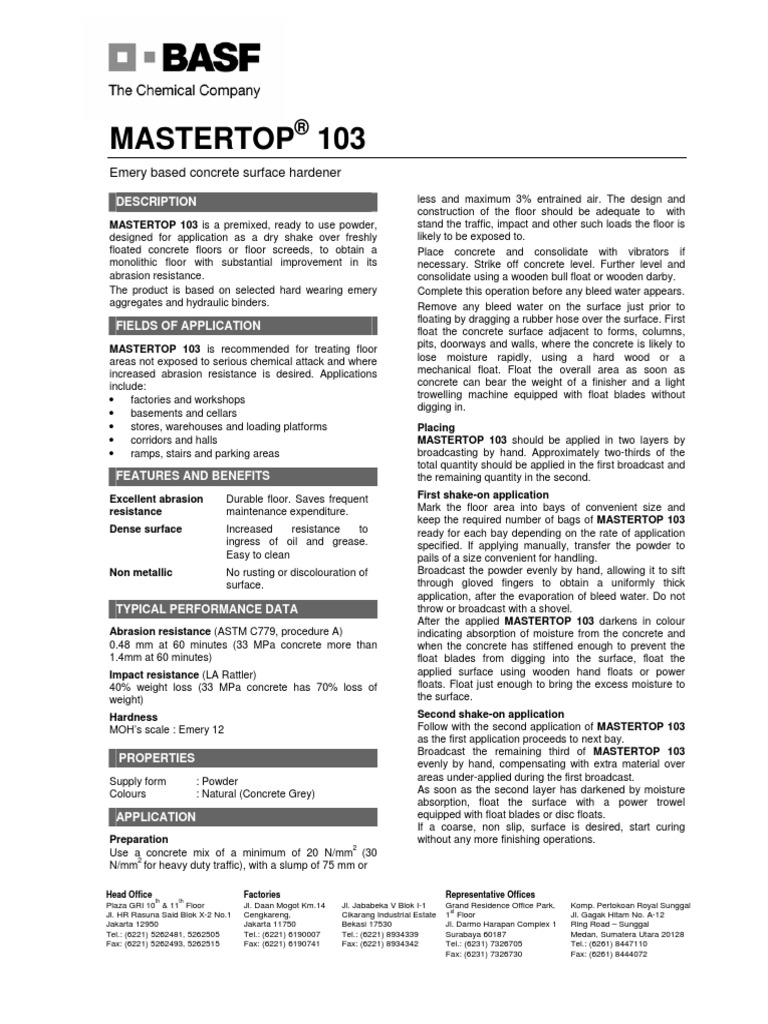Masterfill 300 | PDF | Basement | Concrete