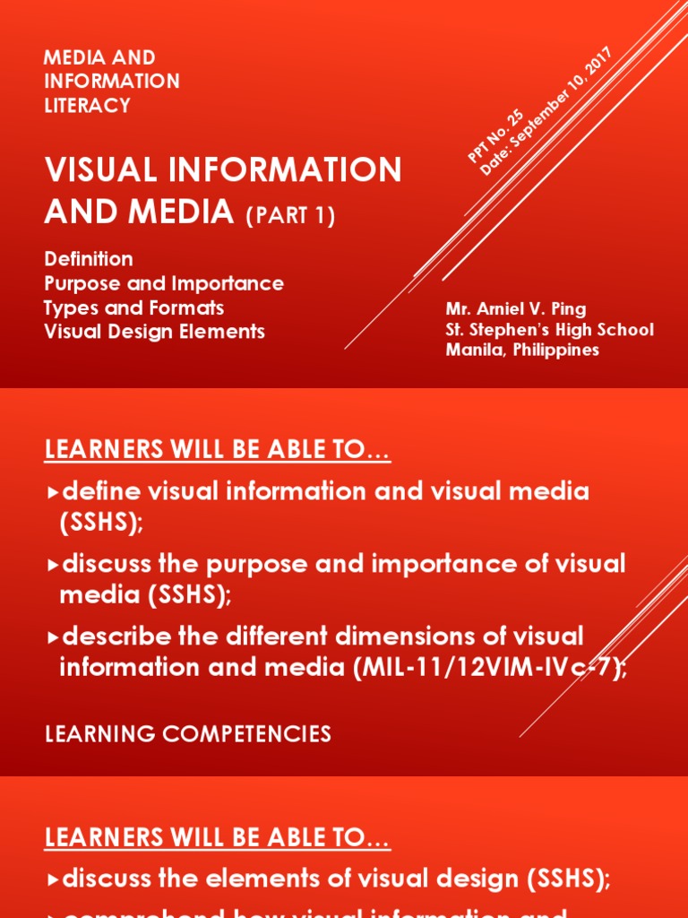 Media and Information Literacy (MIL) - Visual Information and Media ...
