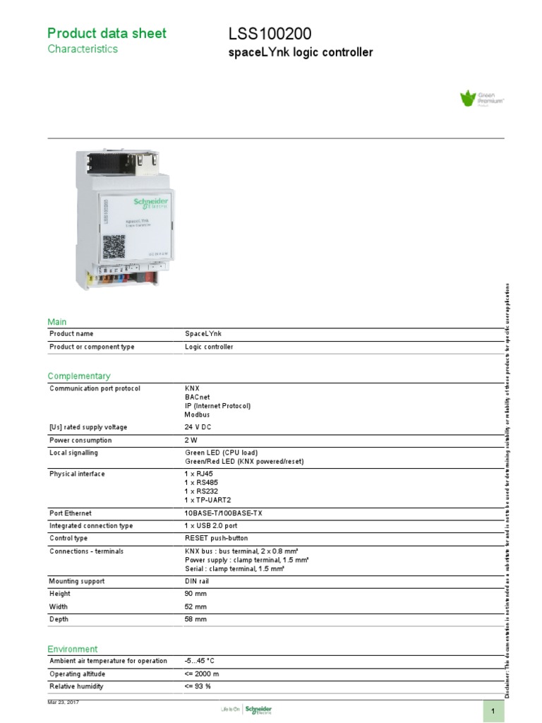 SpaceLYnk LSS100200 Logic Controller Guide | PDF | Network Protocols ...