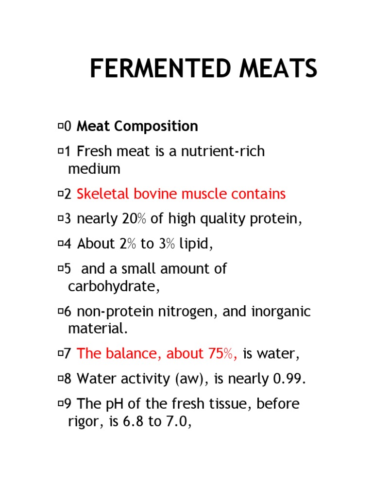 Fermented Meats | PDF