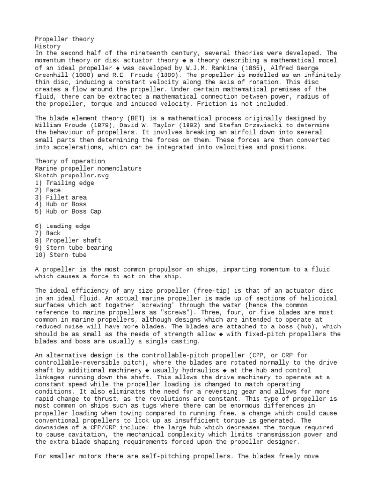 Propeller Theory | PDF | Propeller | Chemical Engineering