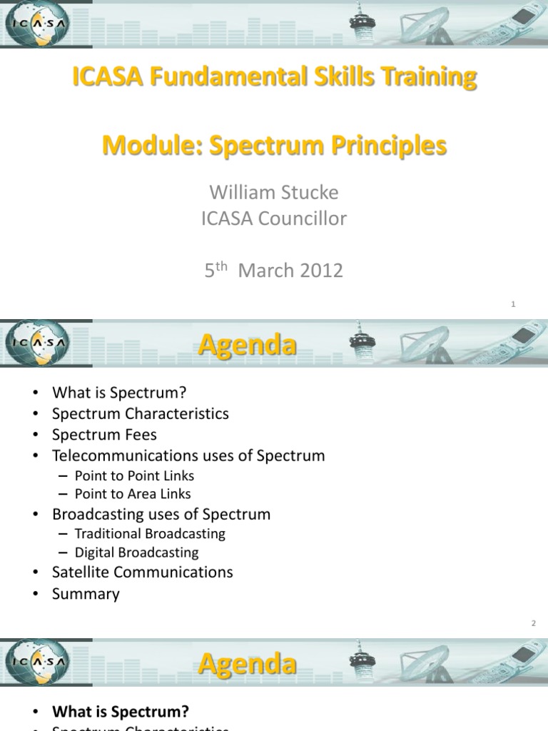 ICASA Spectrum Principles Training Guide | PDF | Radio Spectrum ...