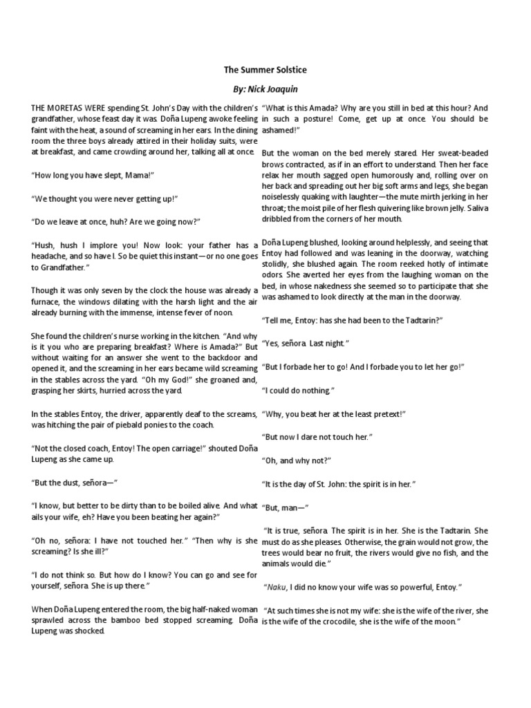 The Summer Solstice | PDF | Nature