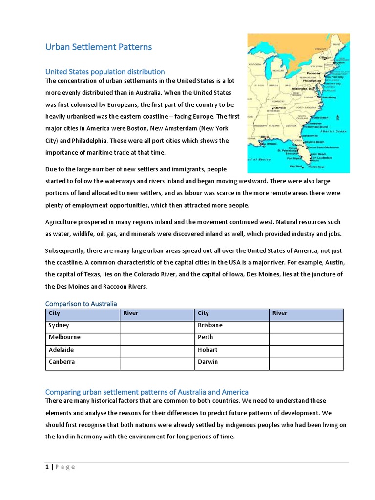 Urban Settlement Patterns in the USA | PDF | Las Vegas | City