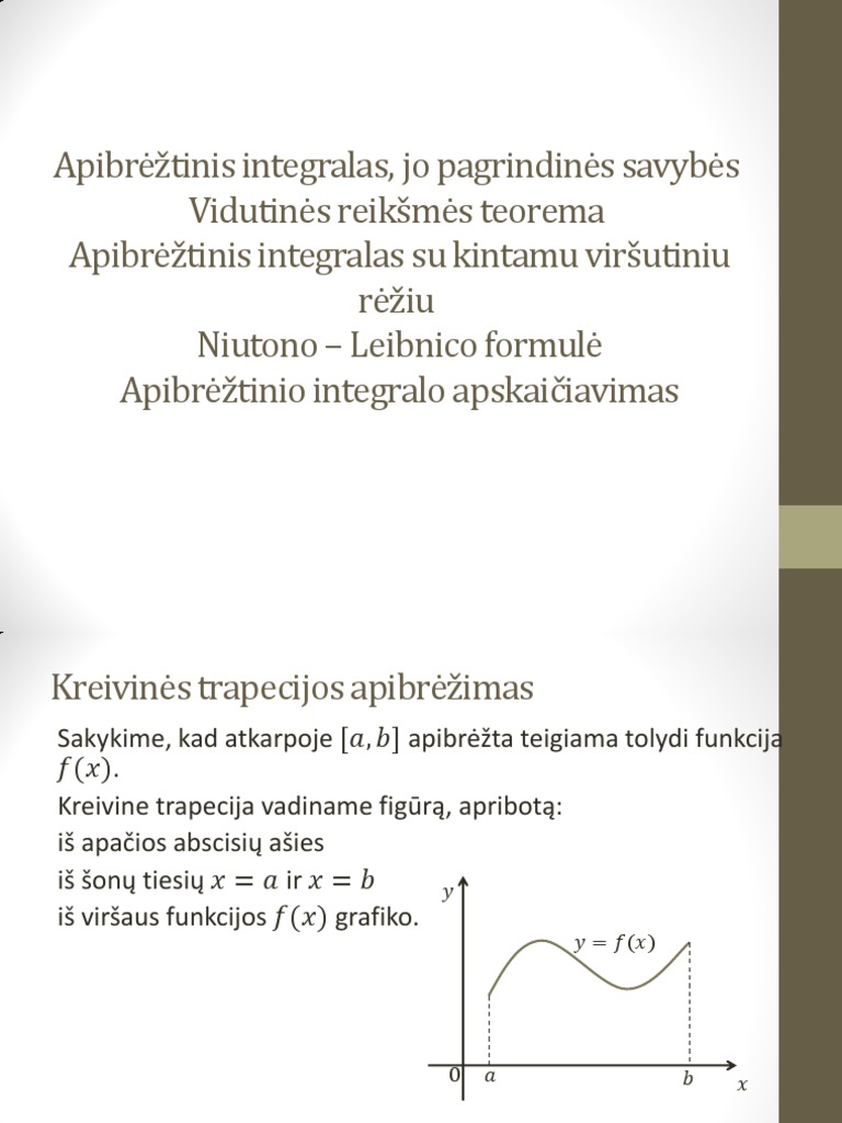 1 1 Apibreztinis Integralas | PDF