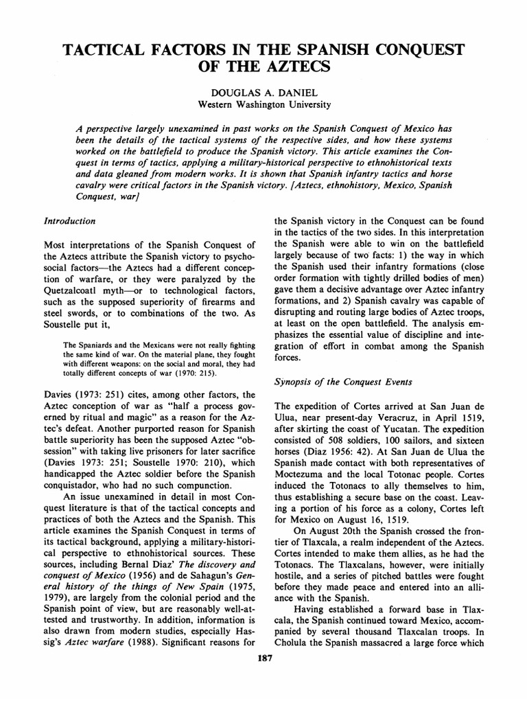 Aztec Tactics | PDF | Aztec | Military