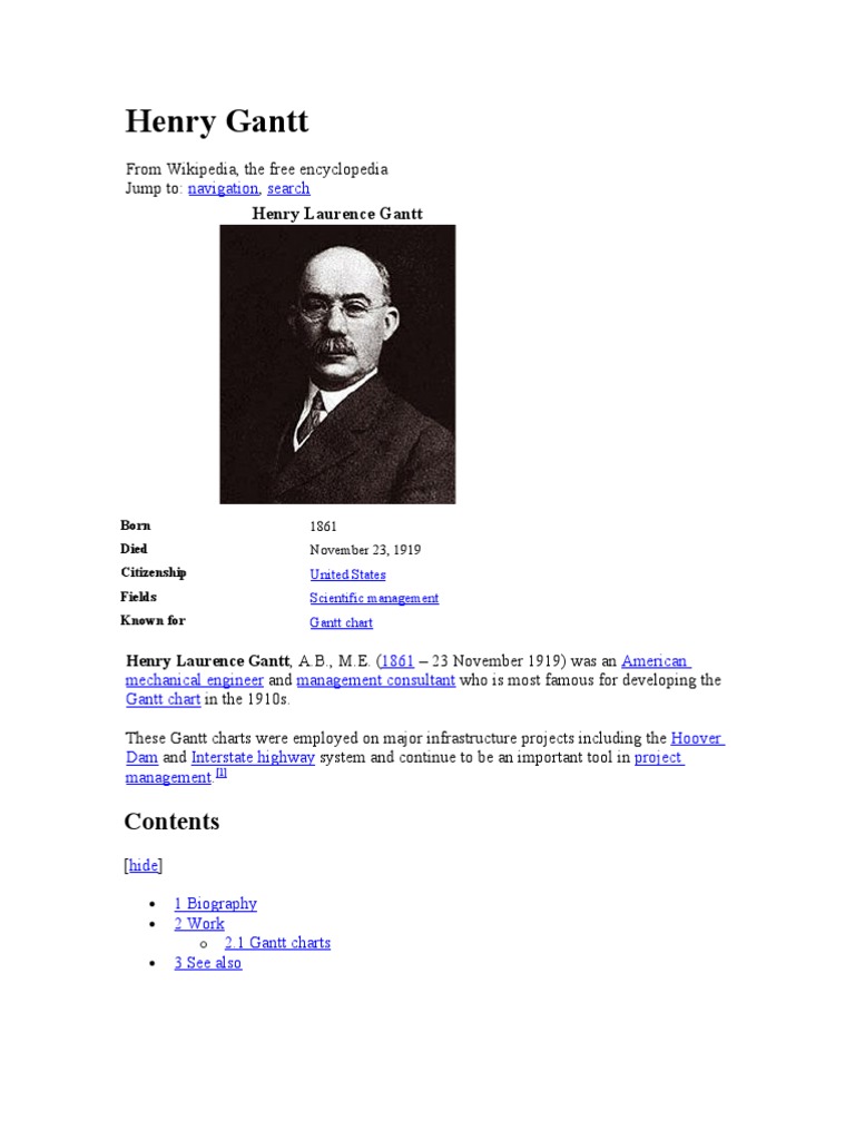 Henry Gantt | PDF | Business