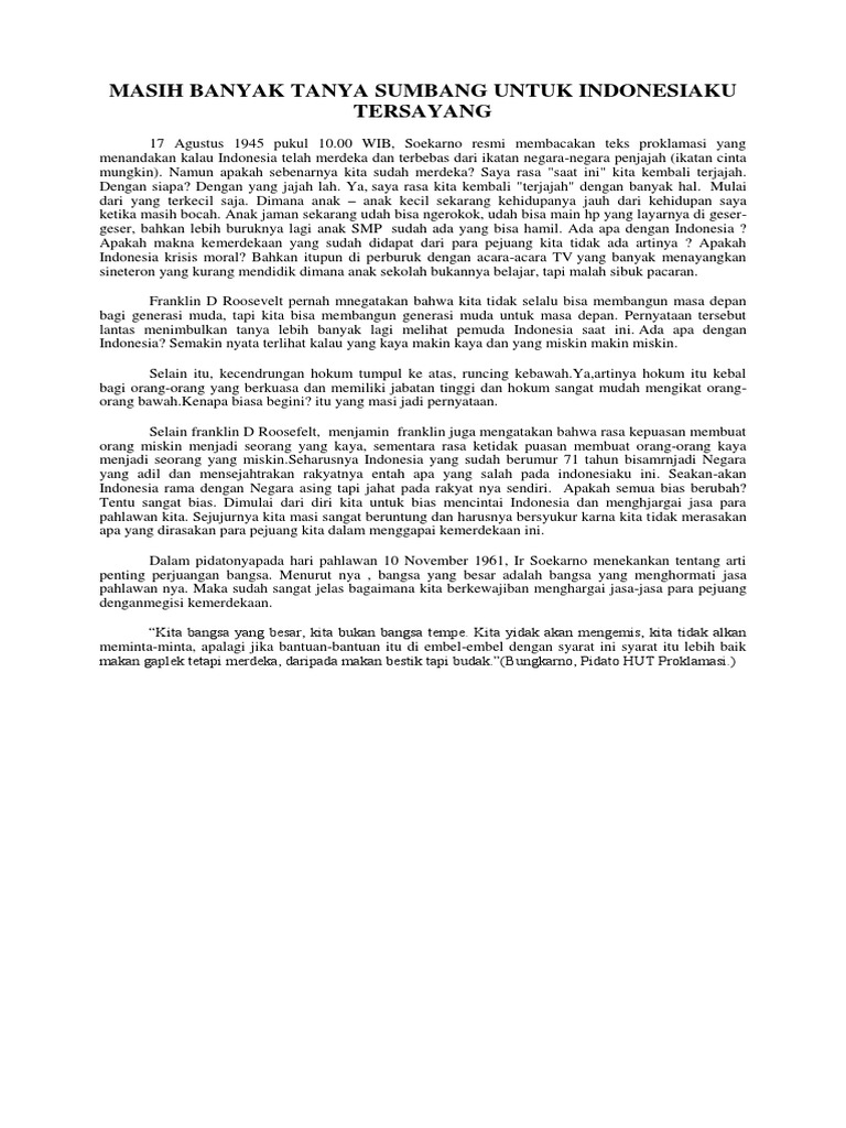 5 Contoh Artikel Pendek Dan Singkat | PDF