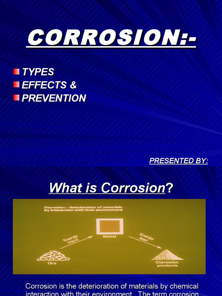 Corrosion Ppt | Corrosion | Electrochemistry