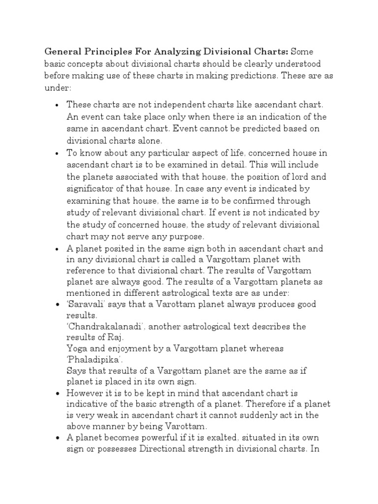General Principles For D-Charts | PDF | Hindu Astrology | Astrology
