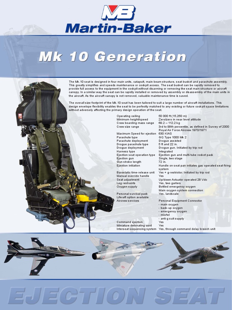 Martin-Baker Mk10 | PDF | Parachute | Aerospace