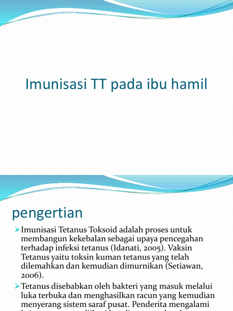 Imunisasi TT Pada Ibu Hamil | PDF