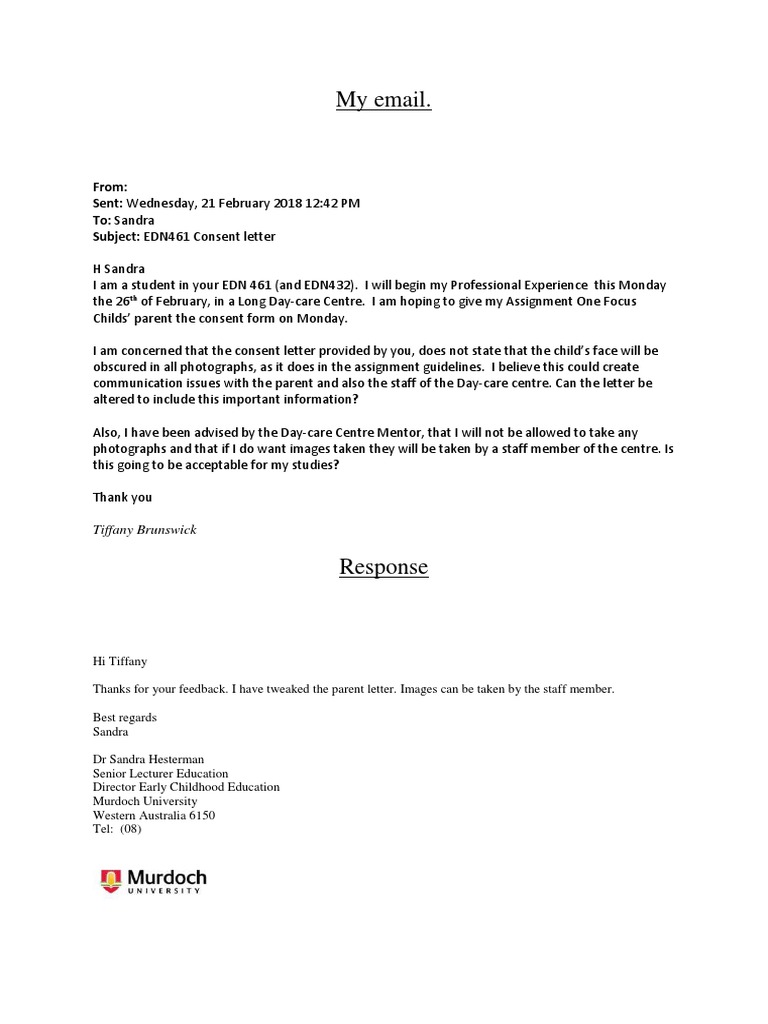 Email Permission Letter | PDF