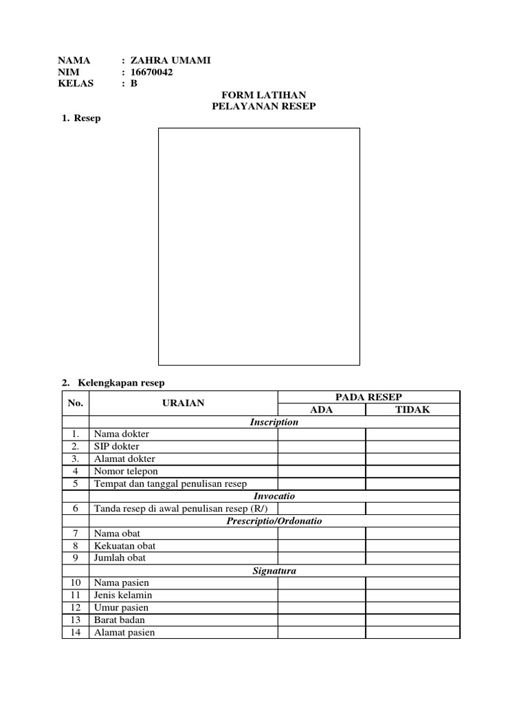Form Resep | PDF