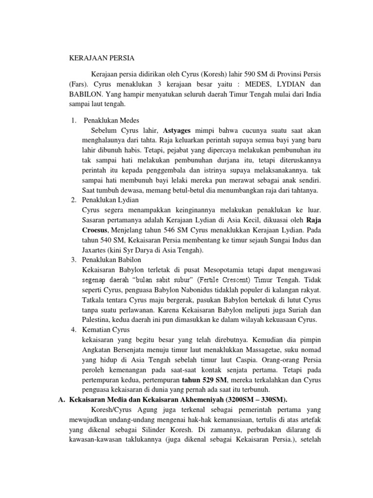 Sejarah Kekaisaran Persia dan Cyrus | PDF | Ilmu Sosial | Agama ...