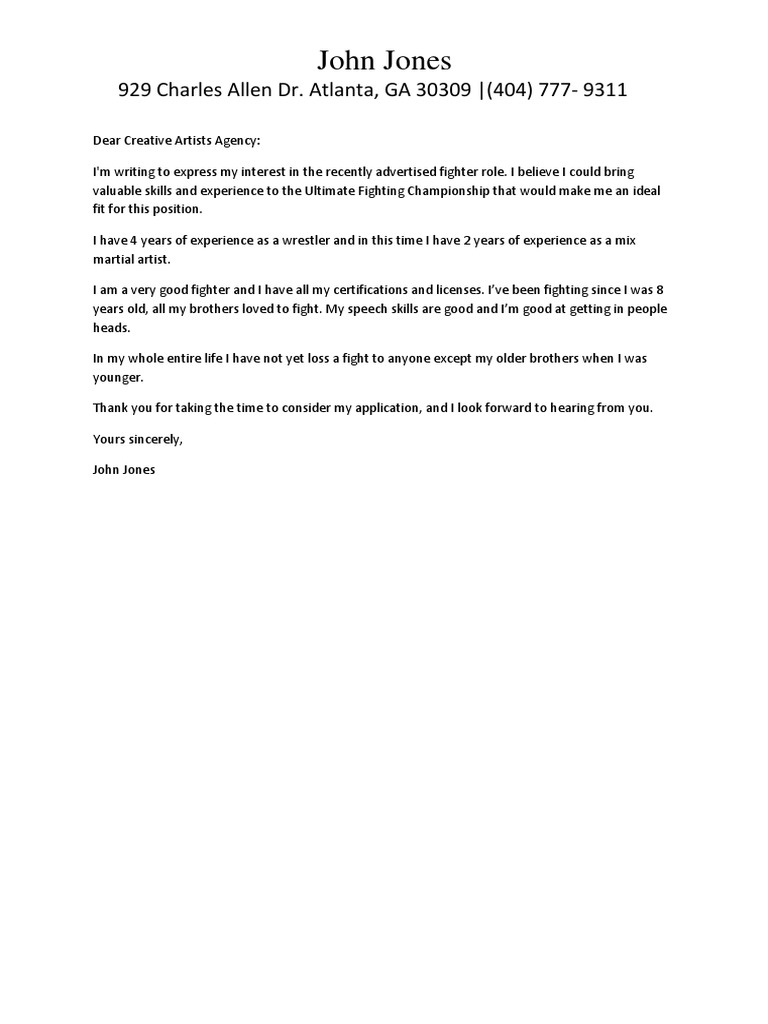 John Jones UFC Fighter Application | PDF