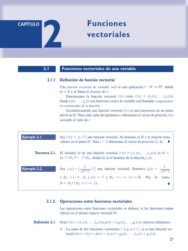 Funciones Vectoriales | PDF | Vector Euclidiano | Tangente