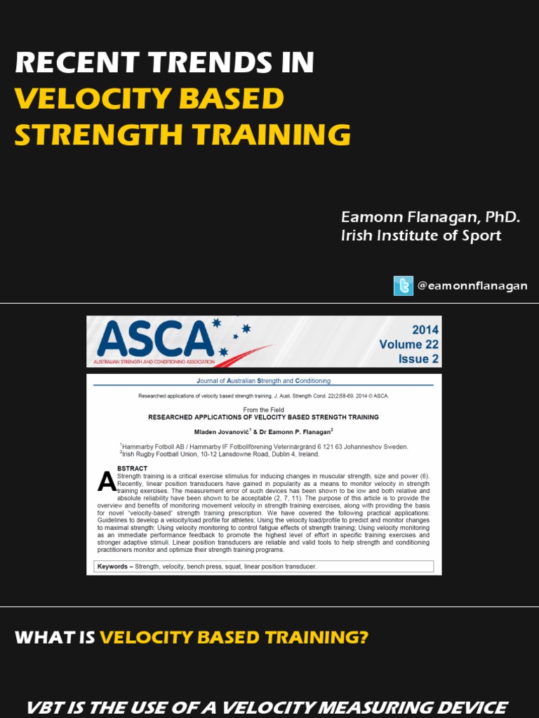 Recent Trends In: Velocity Based Strength Training | PDF | Fatigue ...