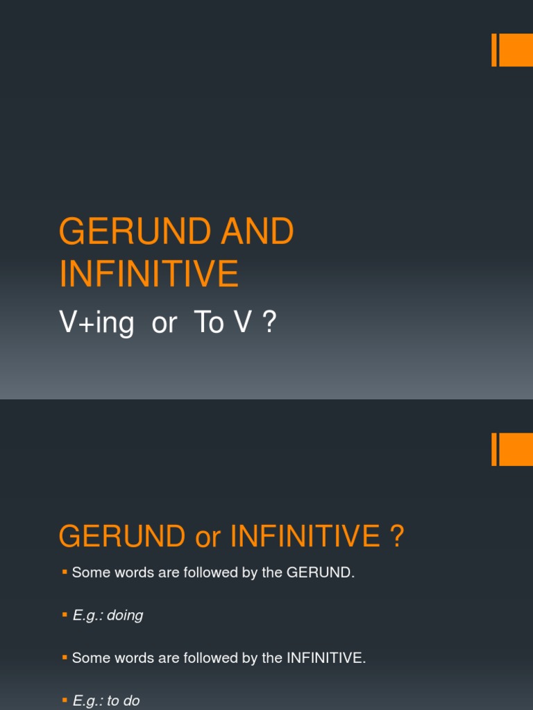 Gerunds vs Infinitives: Usage Guide | PDF | Rules | Verb