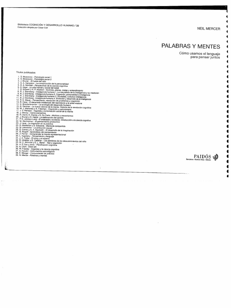 Neil Mercer - Desarrollo Por Medio Del Diálogo | PDF