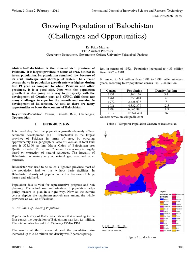 Balochistan Population Growth Insights | PDF | Pakistan | Nature