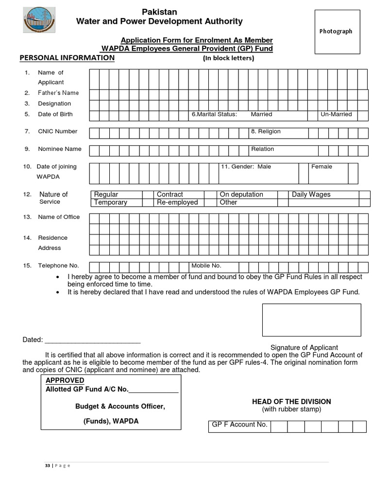 GP Fund Enrollment Form | PDF | Social Institutions | Social Science
