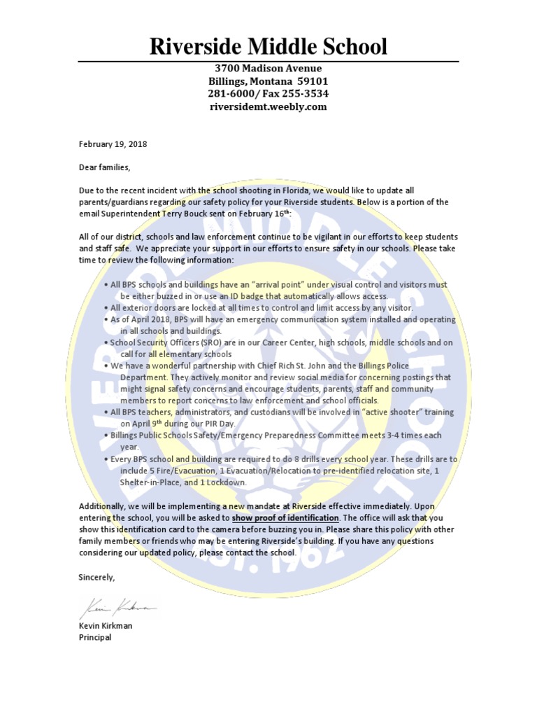 Proof of Identification Letter To Families 2 | PDF | Identity Document ...