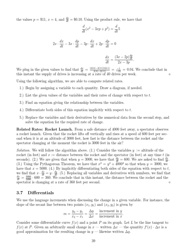 Math 115 Lecture Xiii Notes Pdf Approximation Derivative