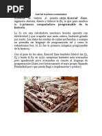 La Z1: Primera Computadora Programable | PDF | Ingeniería Informática ...
