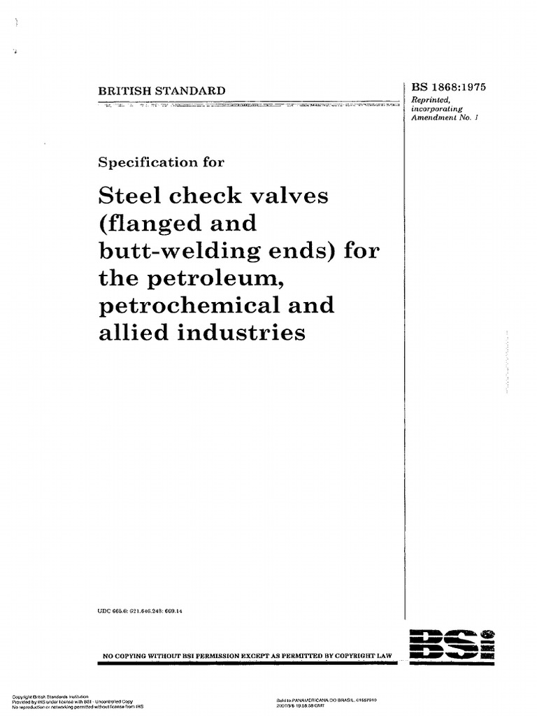 BS 1868 (1975) | PDF